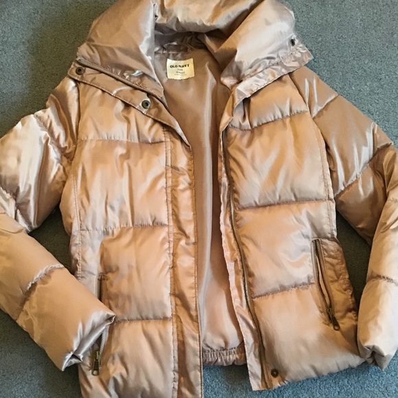 Old Navy | Jackets & Coats | Rose Gold Puffer Jacket | Poshmark